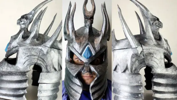 Francesco Orrù 3D prints a wearable Lich King helm