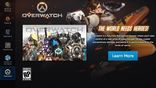 Blizzard's Overwatch added to Battle.net Launcher