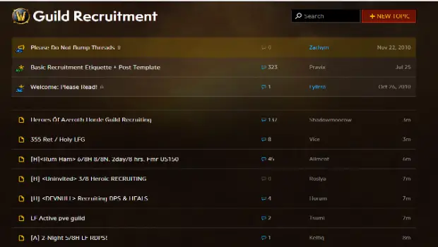Trends in Guild Recruitment: Where are all the ranged and healers?