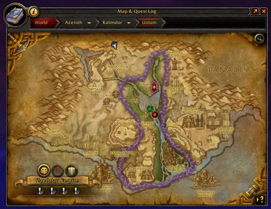 Gallery: Uldum as it appears during an Old God Assault in WoW patch 8.3