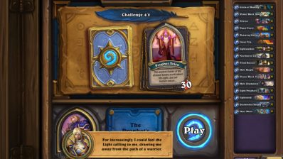 How to defeat Prophet Velen in Hearthstone's Book of Heroes: Anduin ...