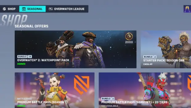 How does the shop work in Overwatch 2?