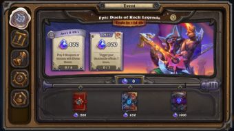 Earn up to three Hearthstone packs in the Epic Duels of Rock Legends ...